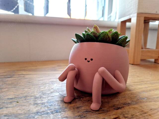 Positivity Pot - Supportive Pal Sitting Smiling Plant Pot Happy Planter ...