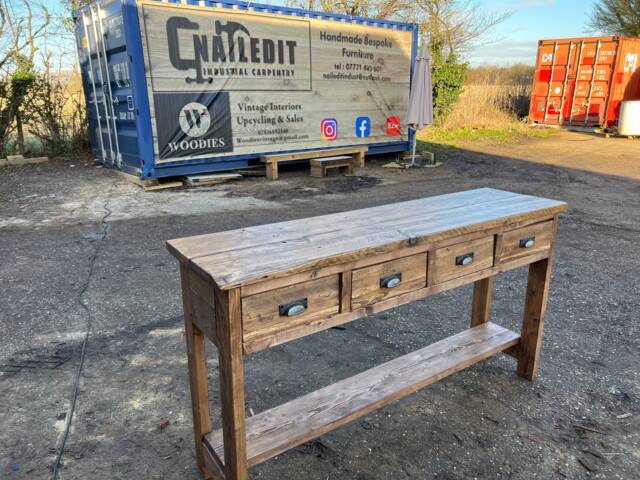 Rustic Farmhouse Console Table by Etsy | ufurnish.com