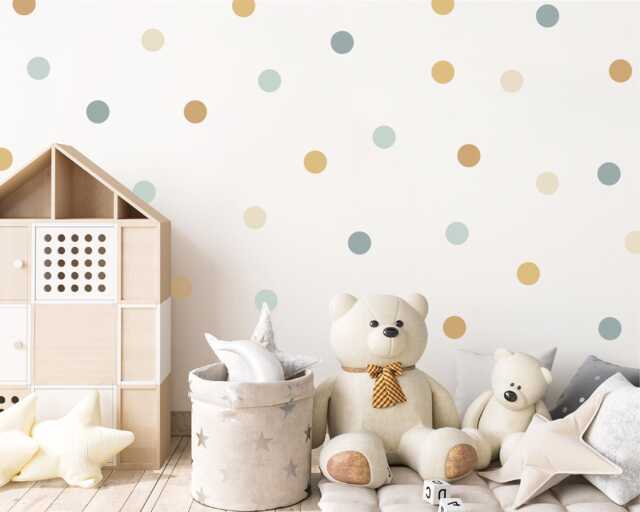 Neutral Polka Dot Wall Stickers Boho Nursery Decals by Etsy | ufurnish.com
