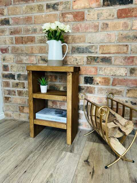 Rustic Wooden Side Table Farmhouse Cottage Bedside Table by Etsy ...