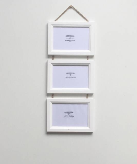 White Triple Photo Frame Jute Twine Hanging Display by Etsy | ufurnish.com