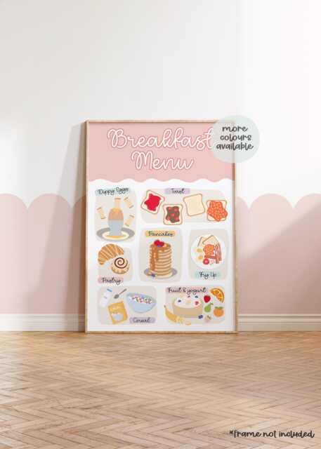 Menu Print, Breakfast Menu, Imaginative Play, Montessori, Playroom ...
