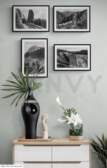 Set Of 4 Historical Vintage Prints The Cairns Steam Railway Train in ...