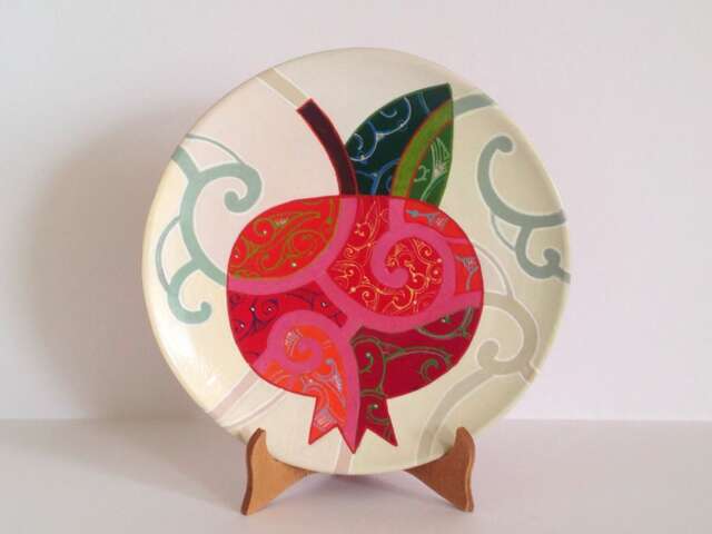 Large Ceramic Wall Plate, Art For Home Decor, Large Decorative Handmade ...