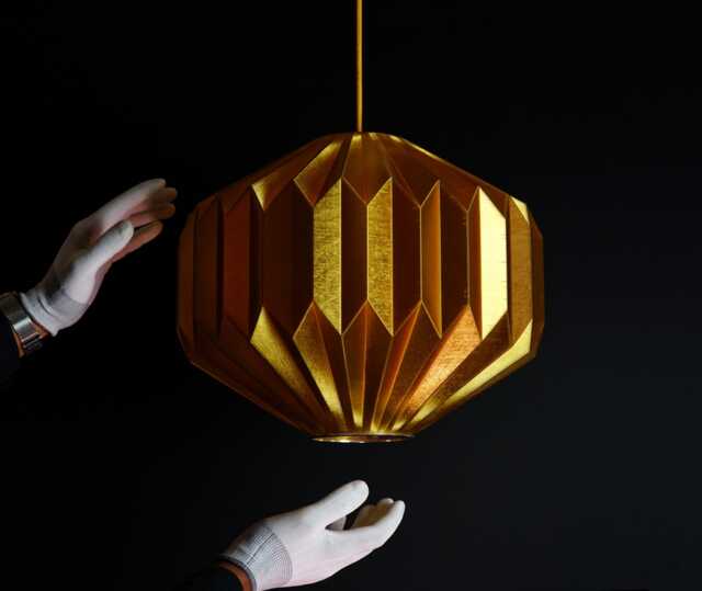Sunset Gold Origami Pendant Light High End Luxury Lighting by Etsy ...