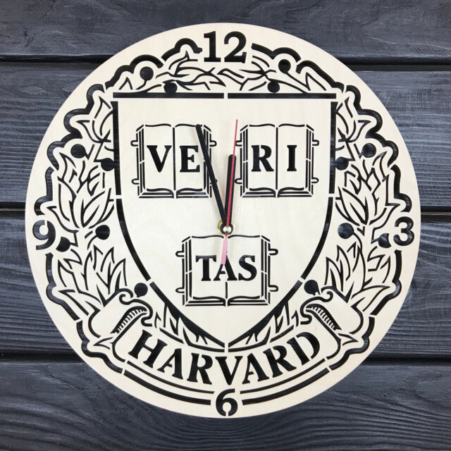 Harvard Wall Clock Gift For Men Women 5Th Anniversary Personalize ...