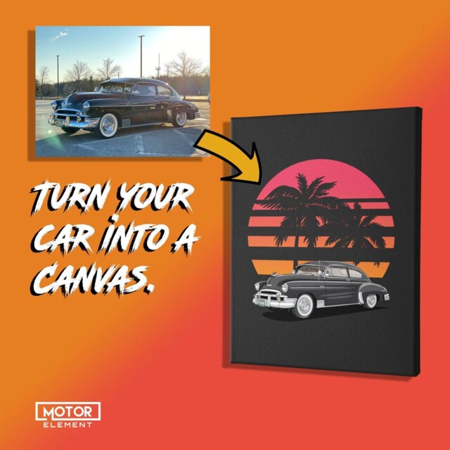 Custom Car Canvas Print, Automotive Art For Enthusiasts. Classic Wall ...