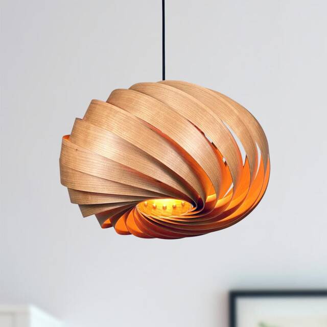 Cherry Tree Pendant Lamp Designed By Manuel D??pper With Spiral-Shaped & Passive Light. Handmade ...
