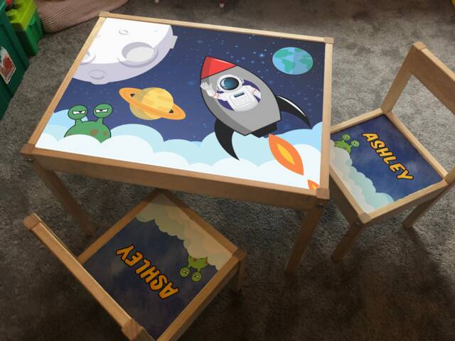 Personalised Children's Sticker Only For Ikea Latt Wooden Table & 2 ...