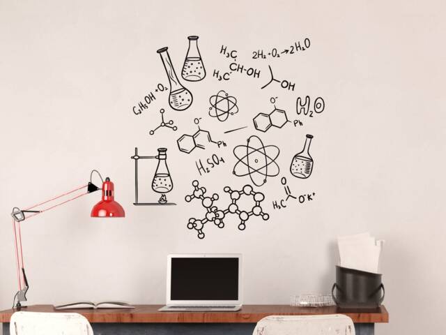 Chemistry Science Wall Decal, Science Vinyl Decal, Educational Sticker ...