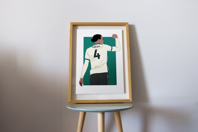 Virgil Van Dijk Ecru Collection Art Print - Vvd Liverpool Fc Lfc A4 A5 ...