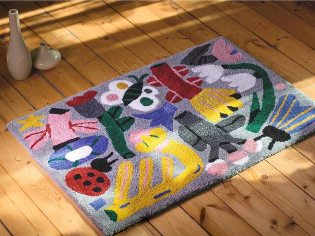 Floral Spring Bug Tufted Rug. 100% Acrylic Colourful Flower by Etsy ...