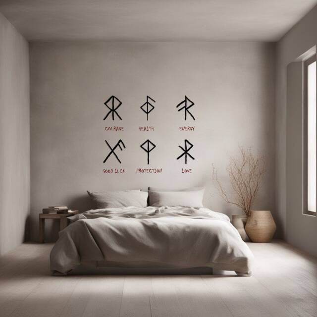 Norse Mythology Metal Wall Art, Runic Decor, Celtic Ancient Vikings ...