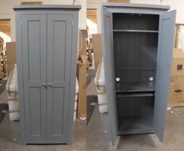 Buckingham Painted Slim Hideaway Computer Cupboard - Bespoke Sizes ...