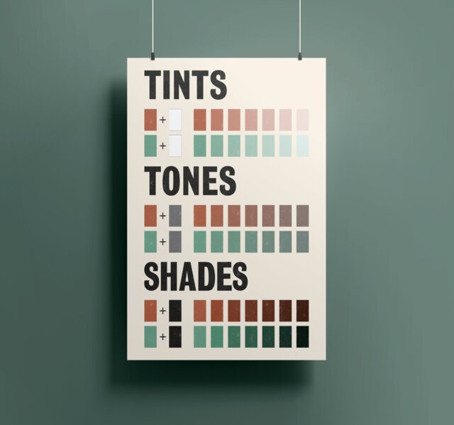 Tints/Tones/Shades - Original Art Print For Classroom/studio Poster by ...