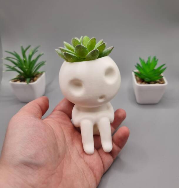 Sitting Kodama Planter #1 - Studio Ghibli Inspired Princess Mononoke ...