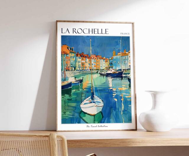 La Rochelle Poster, France Travel Print, French Decor, Europe European ...