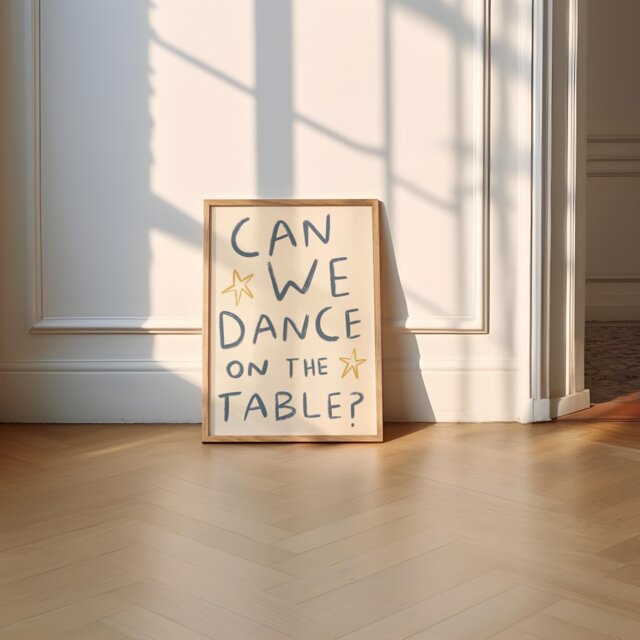 Can We Dance On The Table? Unframed Print - Living Room Posters Prints ...