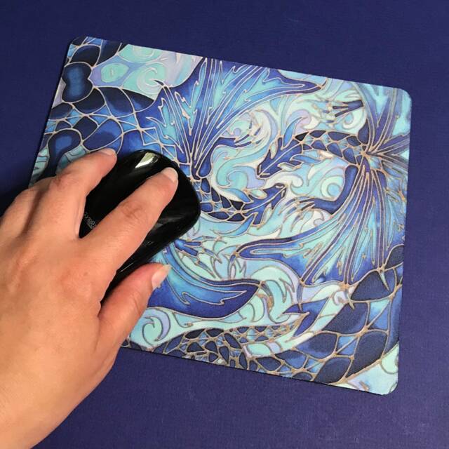 Blue Dragon Mouse Pad - Home Office Decor Computer Accessory Mat ...