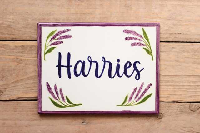 Personalized Lavender Cottage Sign - Handmade Ceramic Address Plaque ...