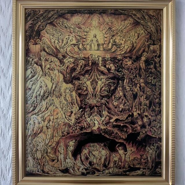 The Vision Of The Last Judgement - William Blake, 1808 Framed Handmade Reproduction On Canvas ...