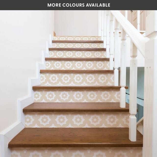 Flora Stair Riser Stickers - Pack Of 6 Removable Tile Decals Peel ...