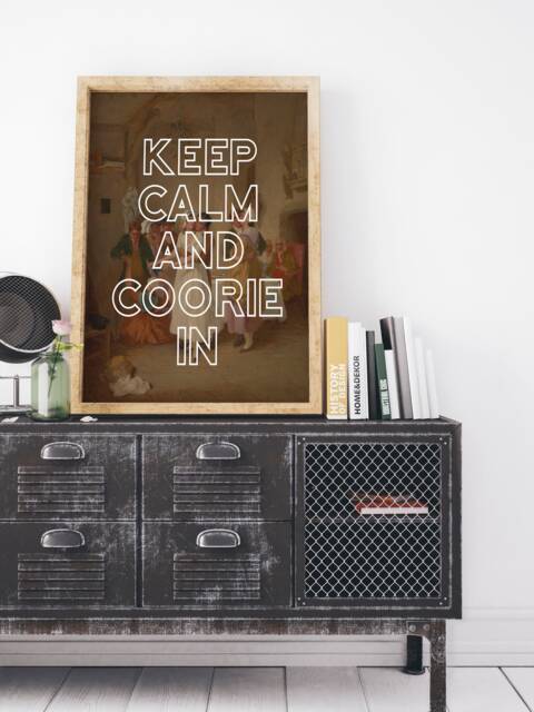 Keep Calm & Coorie in Friend Unframed Print Scots Banter Decor Home ...