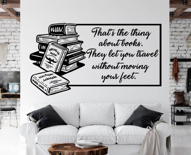 Book Wall Decal Sticker Reading Vinyl Letter Quotes Bok0011 by Etsy ...