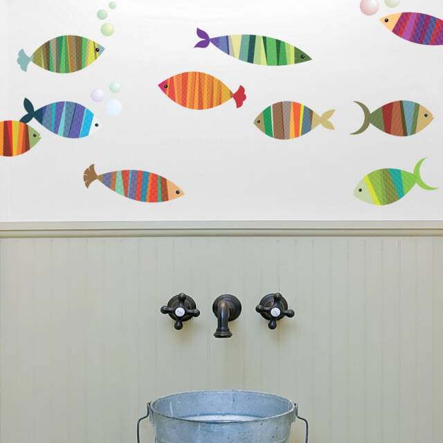 Patterned Fish Wall Decals Kids Room Decor - Set Of 10 by Etsy ...