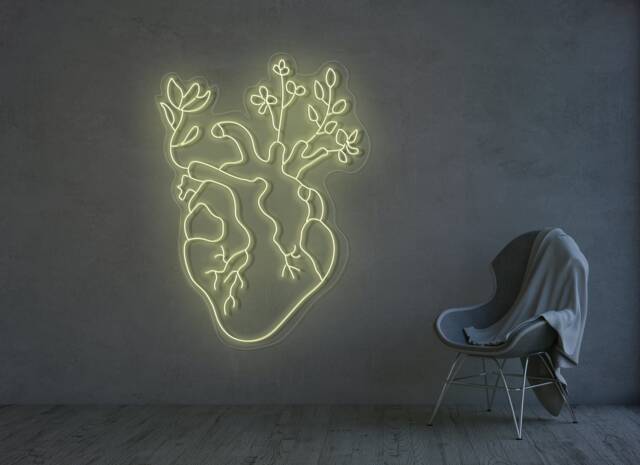 Human Heart - Led Neon Sign, Neon Wall Decor by Etsy | ufurnish.com