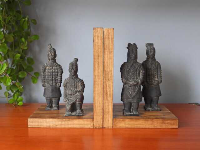 Wooden Bookends, Terracotta Warrior, Army Bookends by Etsy | ufurnish.com