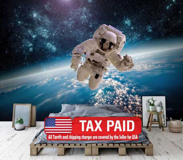 Astronaut Galaxy Mural, Peel & Stick Wallpaper, Removable Wall Decal by ...