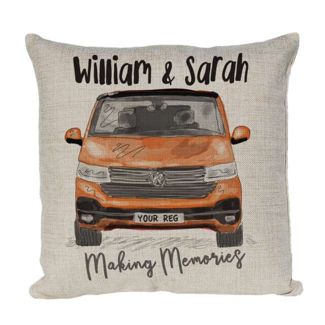 Personalised Camper Van Cushion Cover, Choice Of Colours By Inspired ...