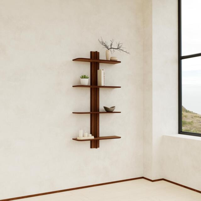 Handmade Wall Mounted Floating Shelving Unit, Minimalist Bookcase ...