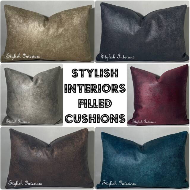 Hi-Quality Handmade Embossed Rustique Velvet Reversible Cushions With ...