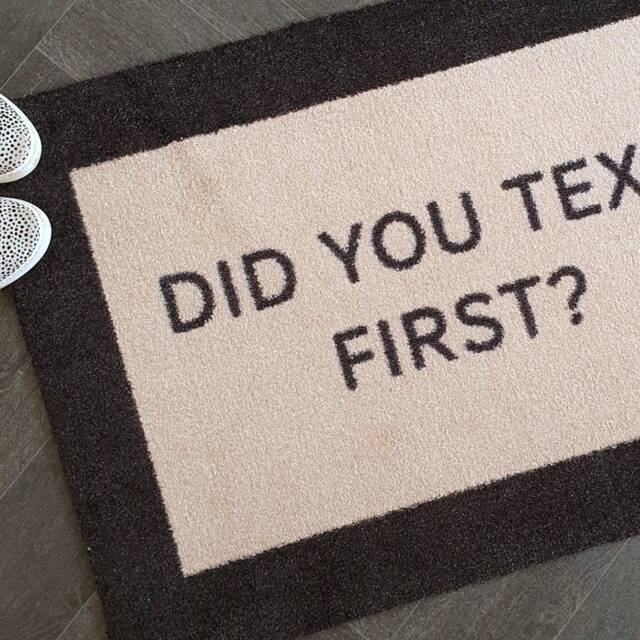 Did You Text First Door Mat by Etsy | ufurnish.com