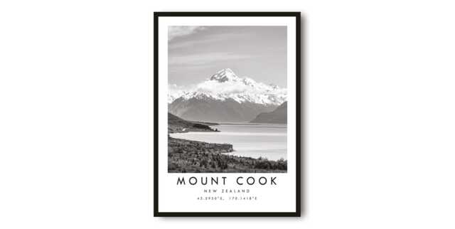 Mount Cook Print New Zealand Travel Photography, Minimalist Wall Art by ...