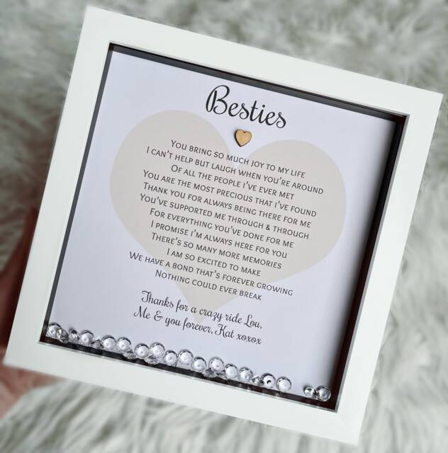 Personalised Besties Poem Frame. Best Friend Gift. Birthday by Etsy ...