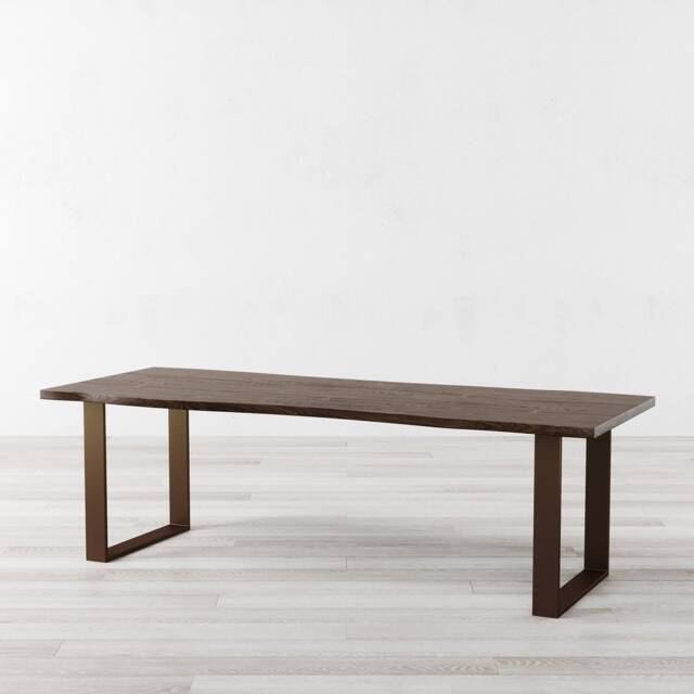 Dell Live Edge Brown Oak Dining Table by Etsy | ufurnish.com