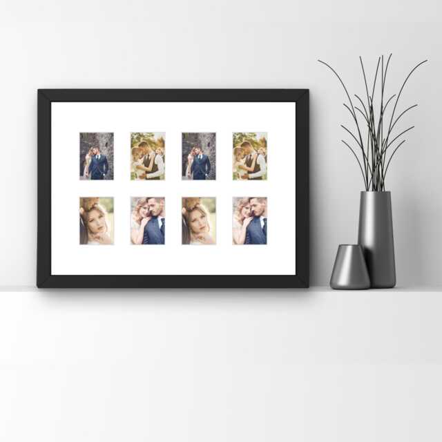 Instax Mini Multi Aperture Frame - 1 2 3 4 6 8 Photo Wood Display Retro ...