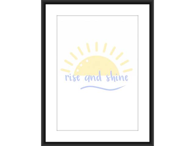 Rise & Shine Sunshine Sun Nursery A4 Poster, Girls Room, Kids Playroom ...