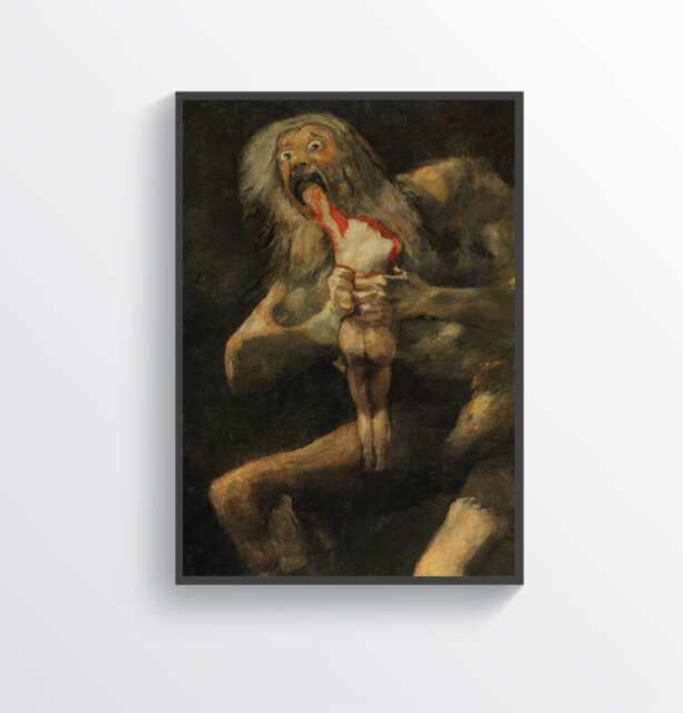 Francisco De Goya Saturno Devorando A Su Hijo His Son - 1823 - Classic Painting Photo Poster Art ...