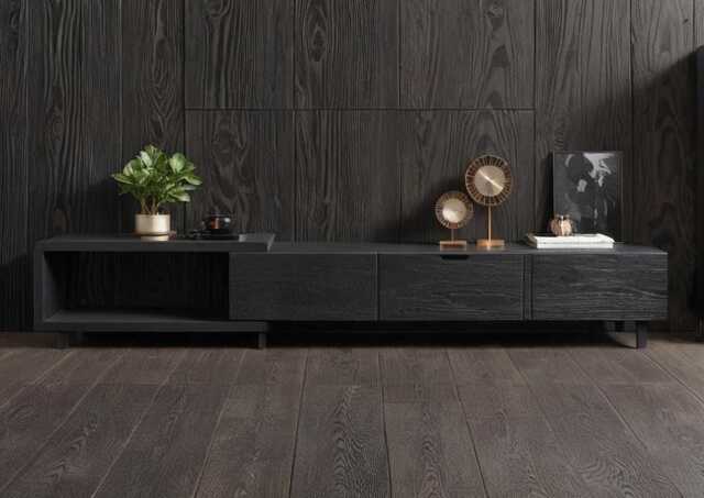 Oak Lowboard/Sideboard Walnut Console Table Tv Furniture Living Room ...