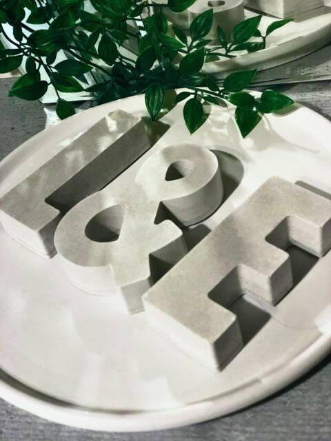 Initials Set - Eco-Friendly, Sustainable Concrete Home Decor ...