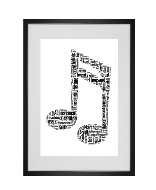 Personalised Music Note Word Art Print by Etsy | ufurnish.com