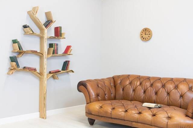 Solid Oak, Tree Shelf, Bookcase, Oak Tree, Bookshelf, Shaped, Nursery ...