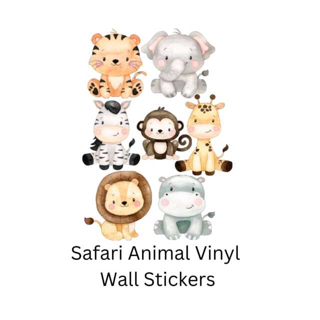 Jungle Animal Vinyl Stickers Safari Nursery Wall Decals by Etsy ...