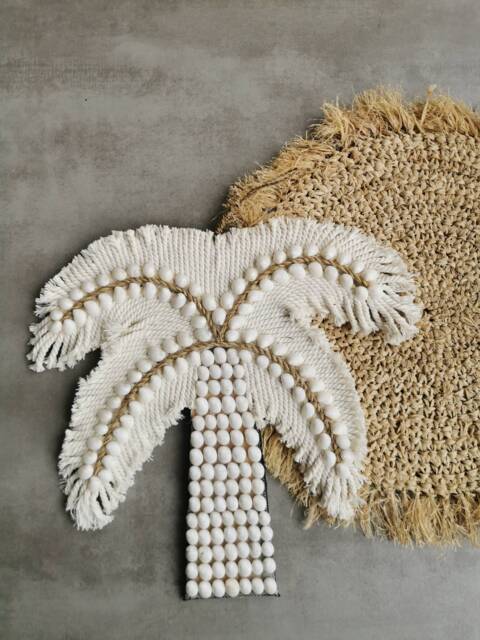 Macrame Palm Tree & Shells - Size 3131 cm by Etsy | ufurnish.com