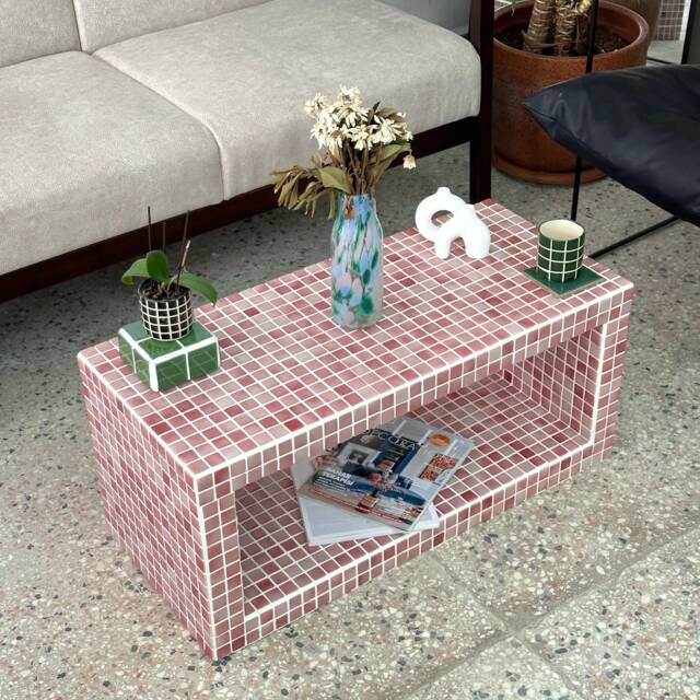 Tiled Coffee Table/Shoe Rack, Shoey L by Etsy | ufurnish.com