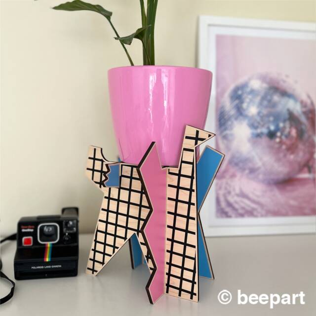 80S Style Indoor Plant Stand Memphis Group Holder Retro Riser House ...